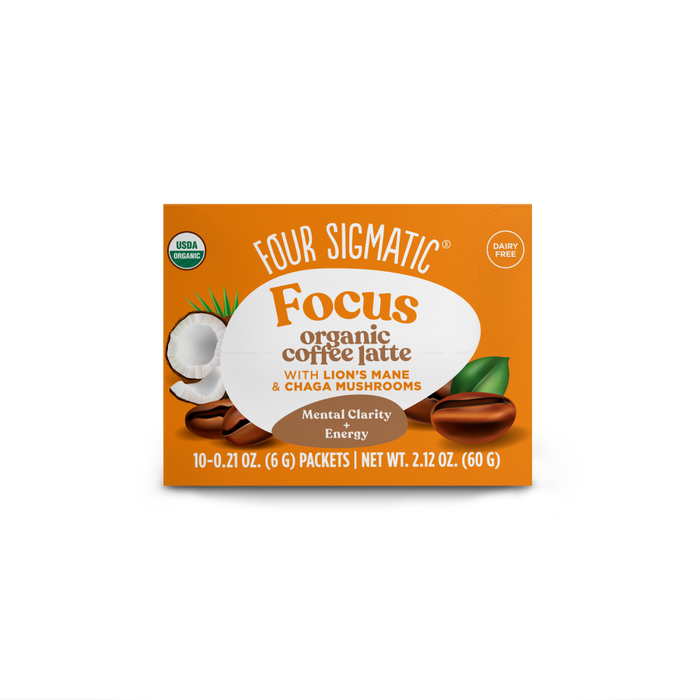 Focus Coffee Latte: Energizing Mushroom & Lion's Mane Mix