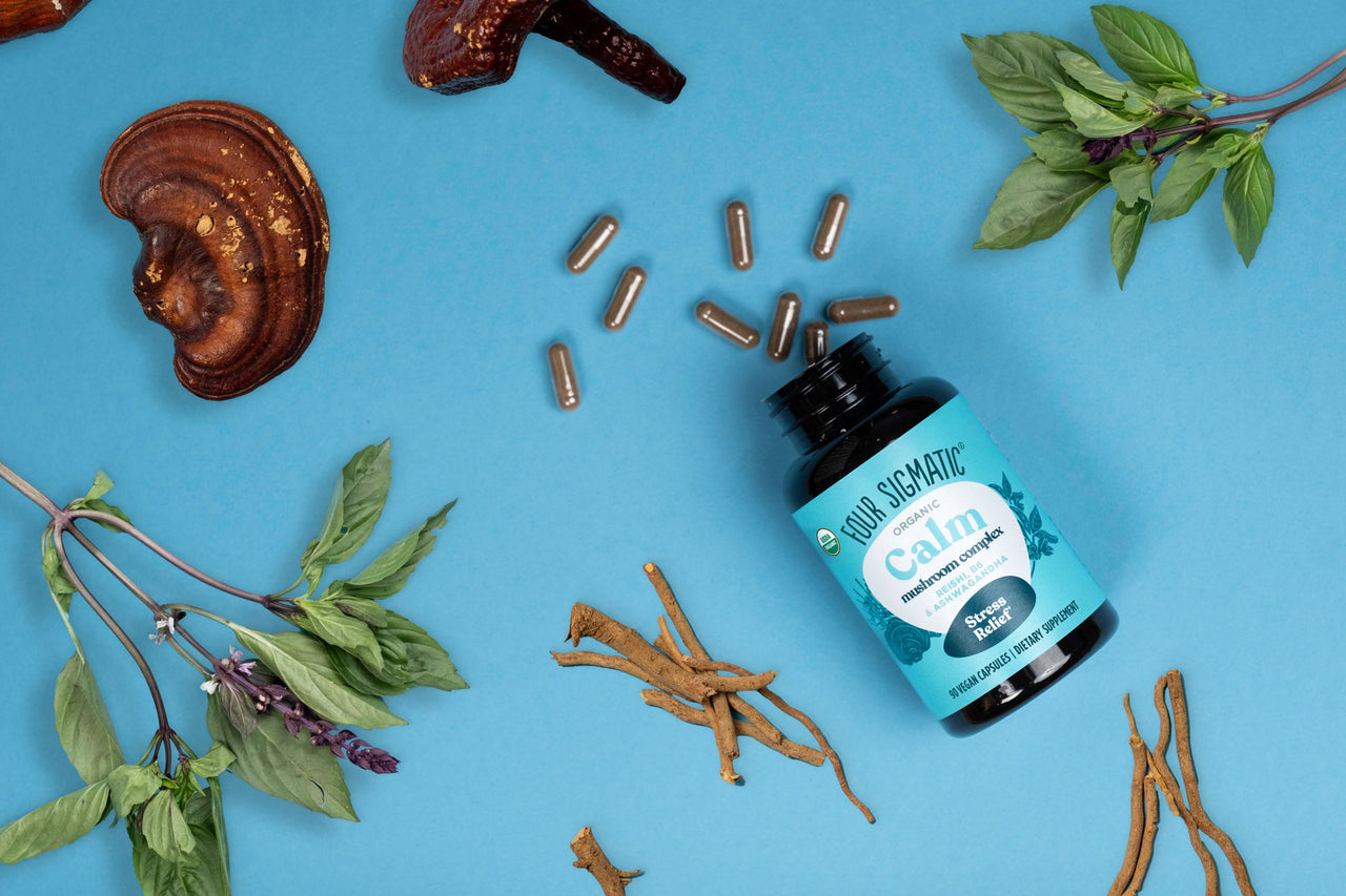 Calm Capsules: Stress-Relief Reishi Mushroom Formula